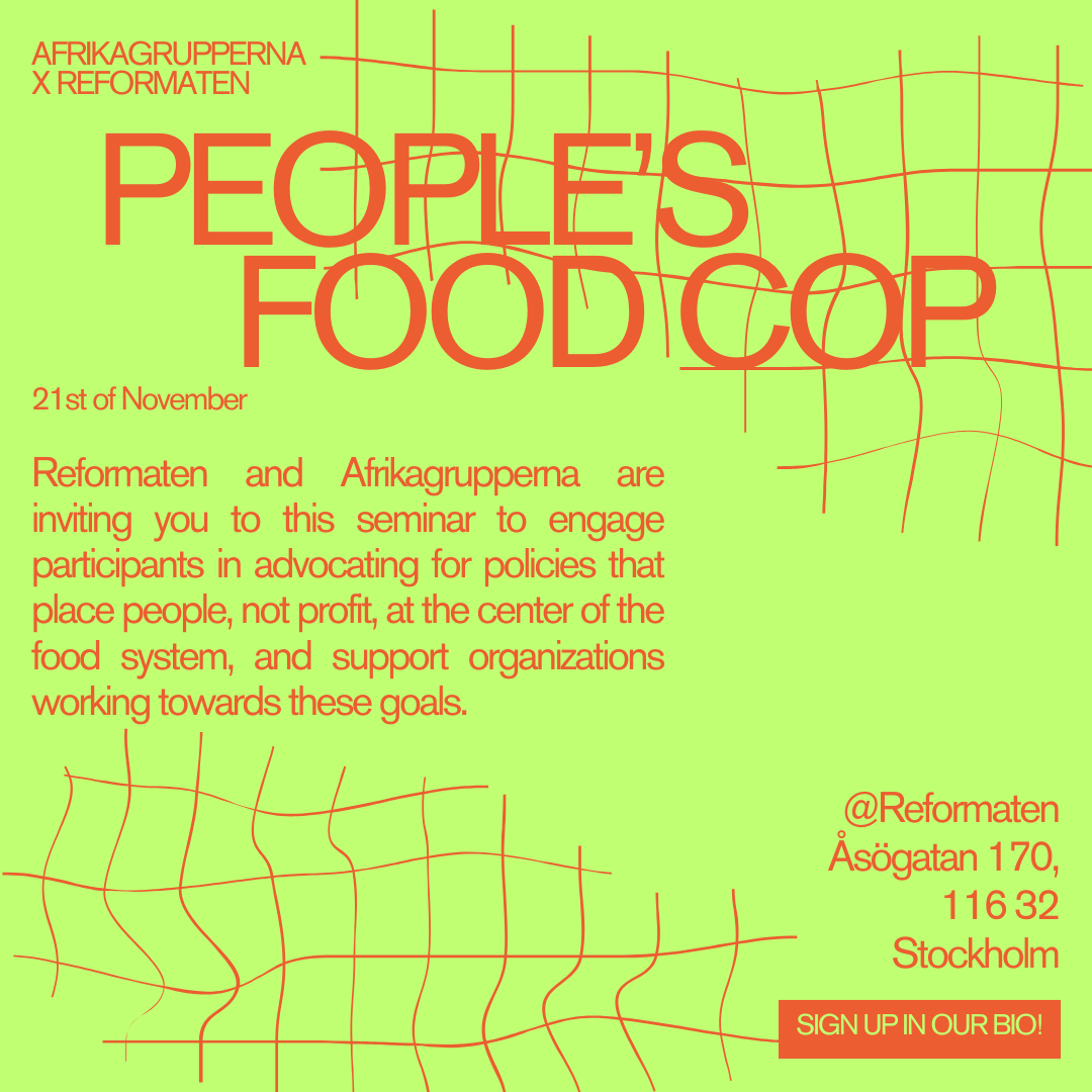 The People’s Food COP Stockholm - Food for people, not for profit ...